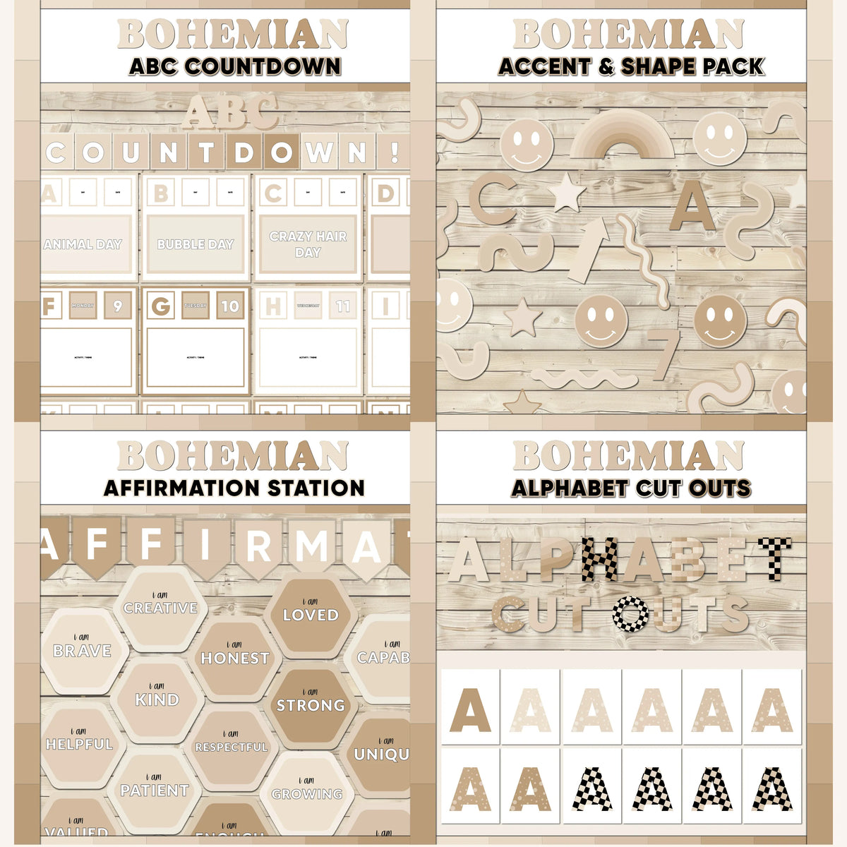 Boho Classroom Decor Pack | Neutral Classroom Decorations for Teachers ...