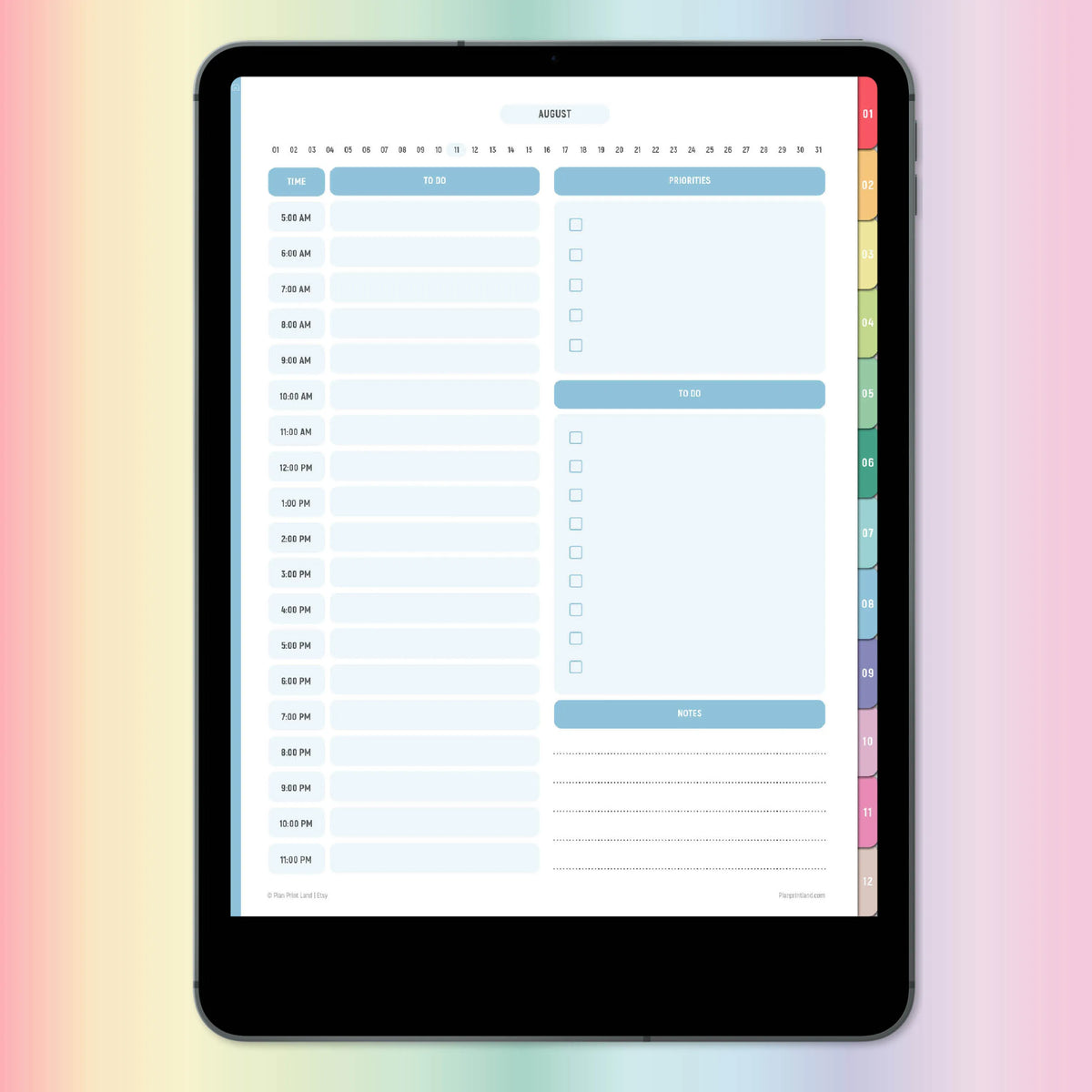 Digital Daily Planner | Hyperlinked PDF For Goodnotes Planners – Plan ...