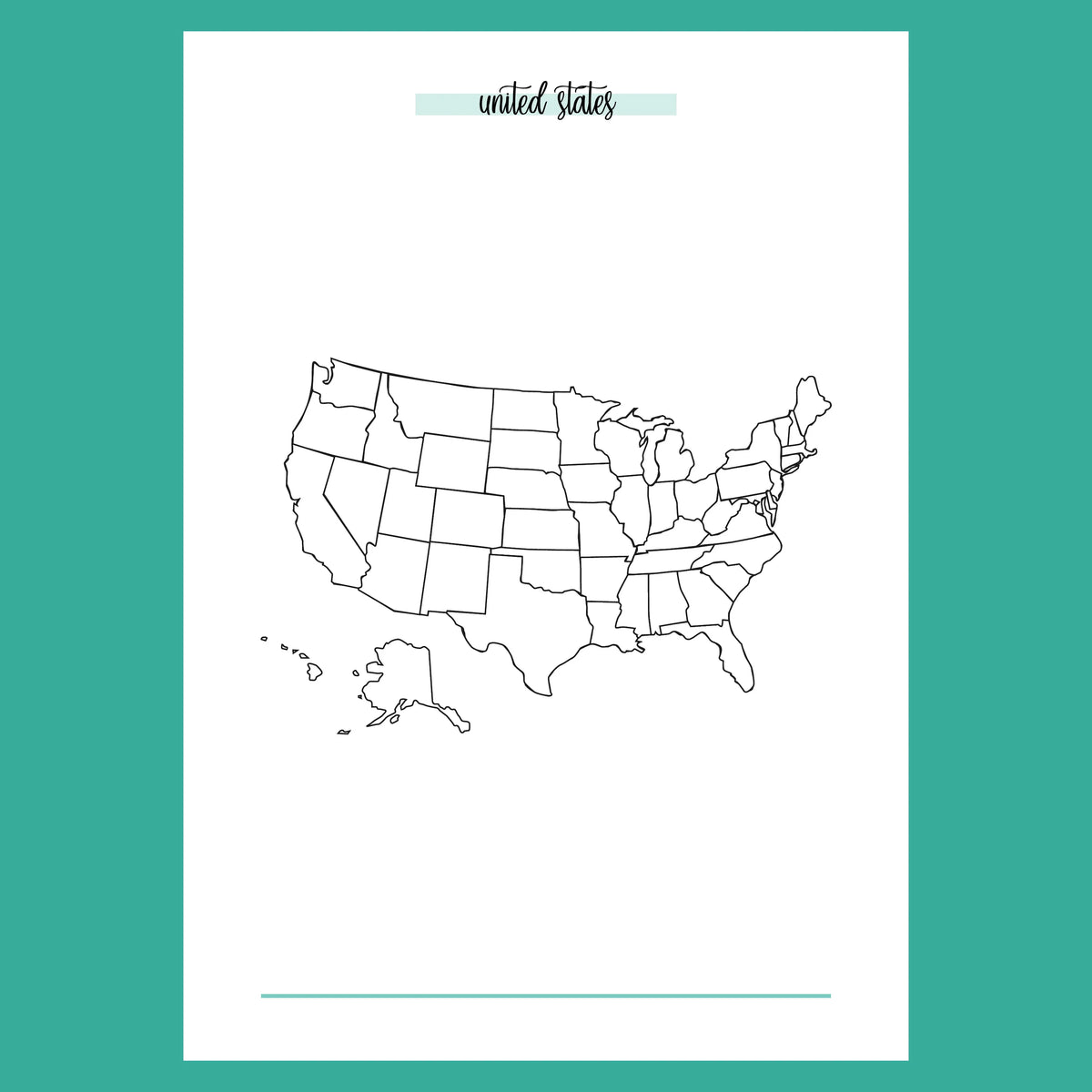 United States Travel Map Journal | Instant Download | Printable PDF ...