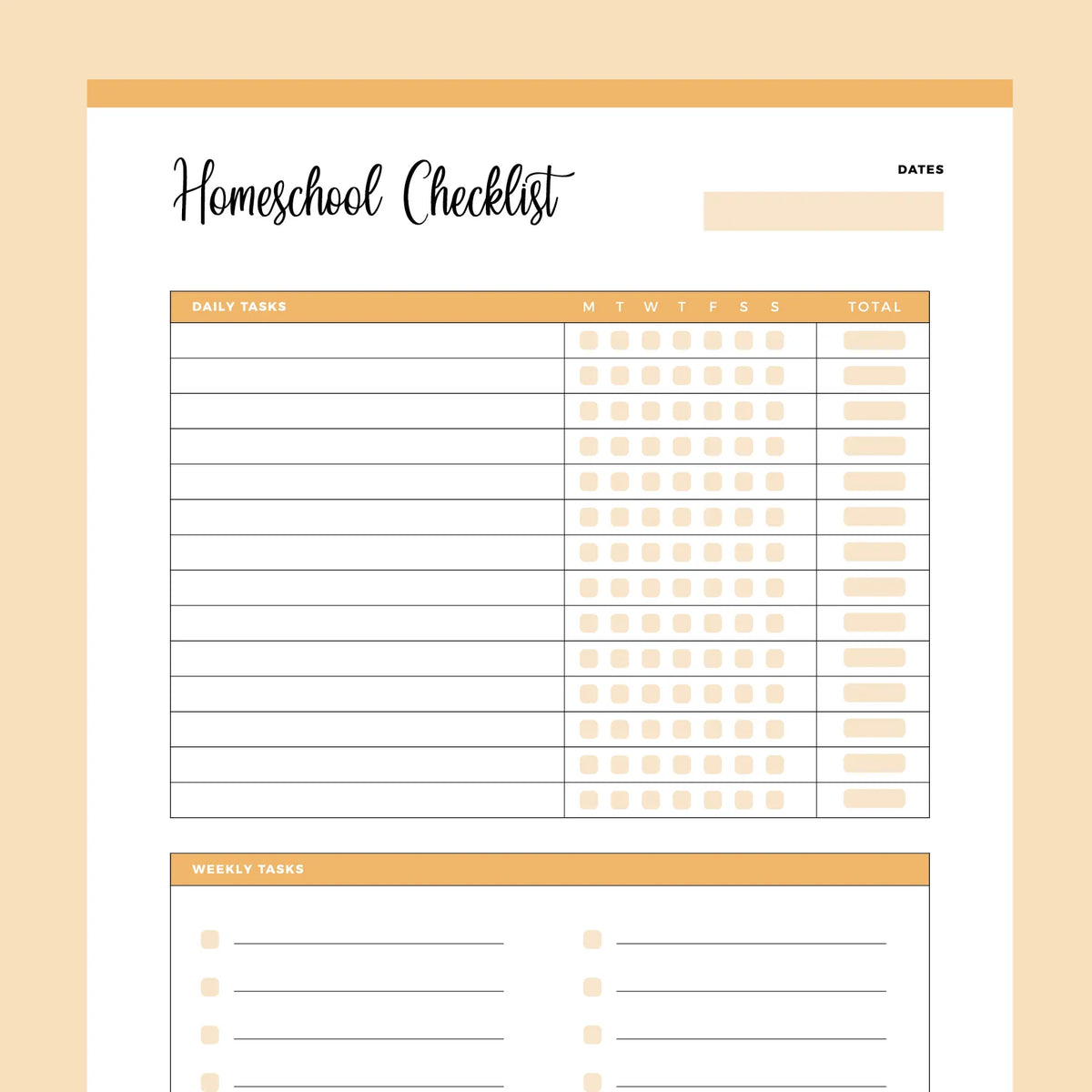 Printable Homeschooling Checklist – Plan Print Land