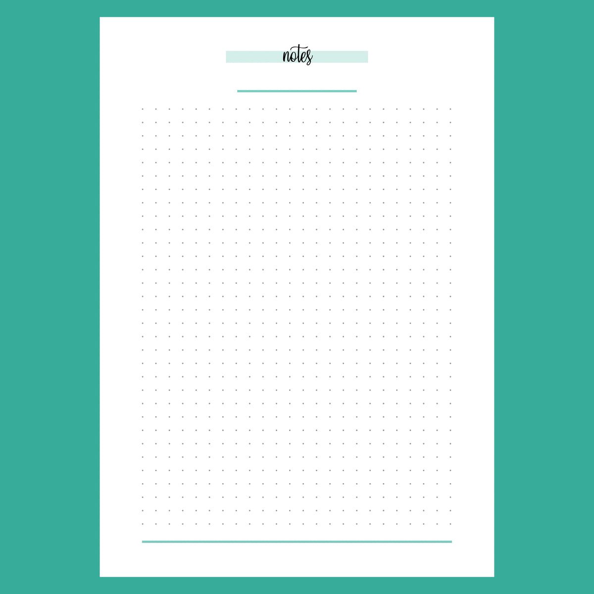 A5 Dot Grid Notes Template | Printable PDF | Instant Download – Plan ...