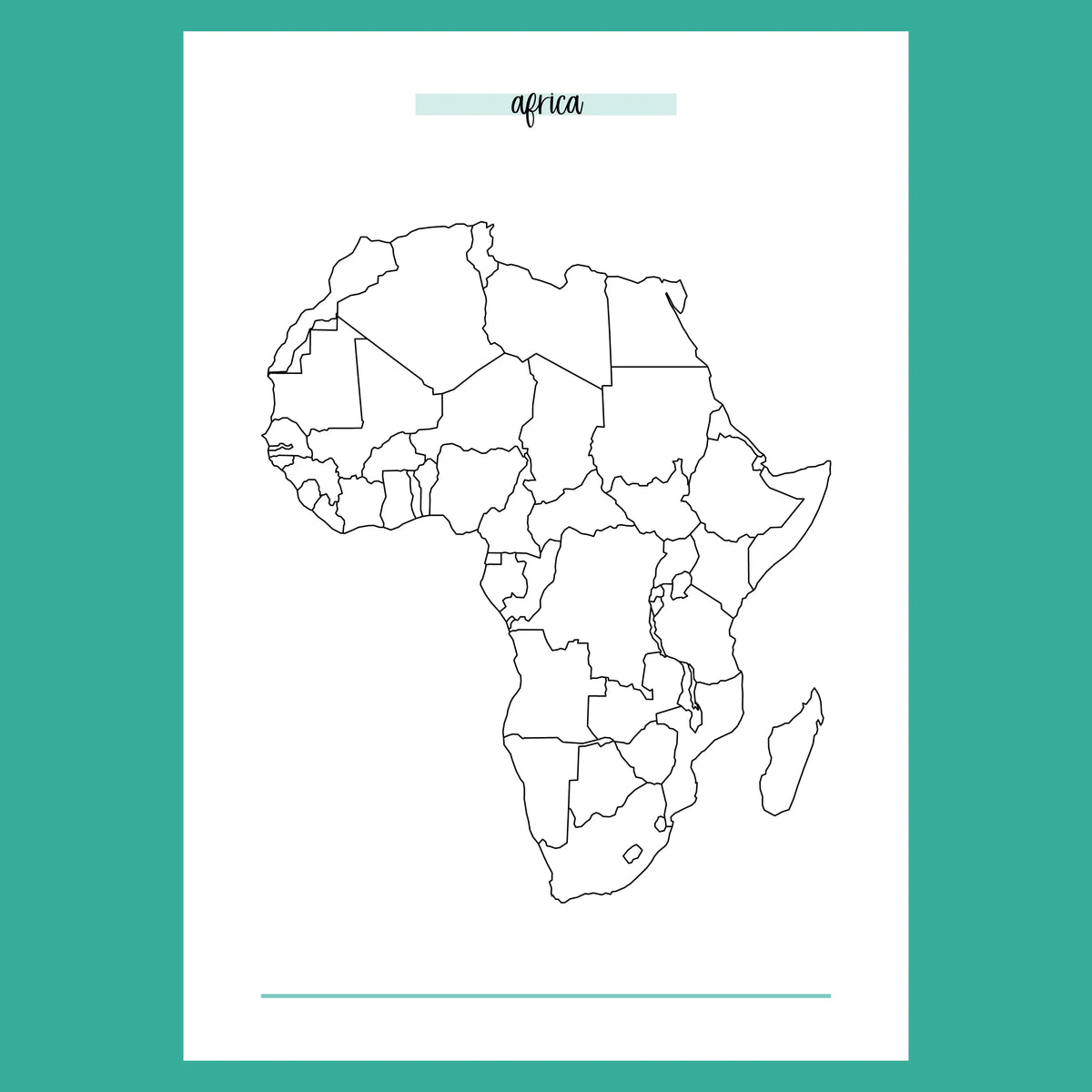 Africa Travel Map Journal | Instant Download | Printable PDF – Plan ...