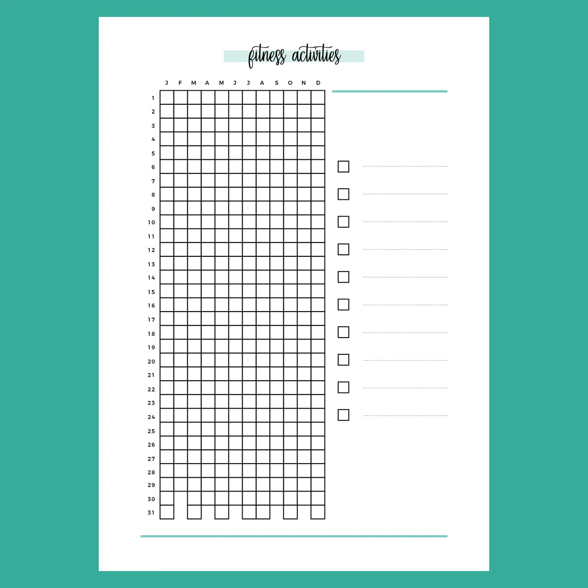 Daily Activity Tracking Journal A5 | Instant Download Printable ...