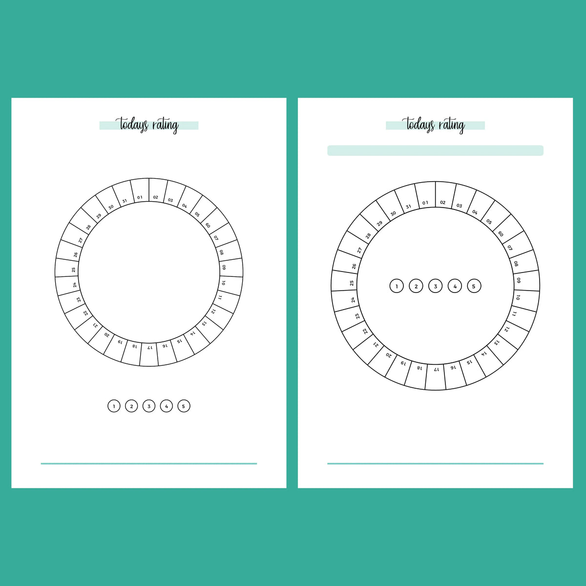 Daily Rating Ring Journal | Instant Download | Printable PDF – Plan ...