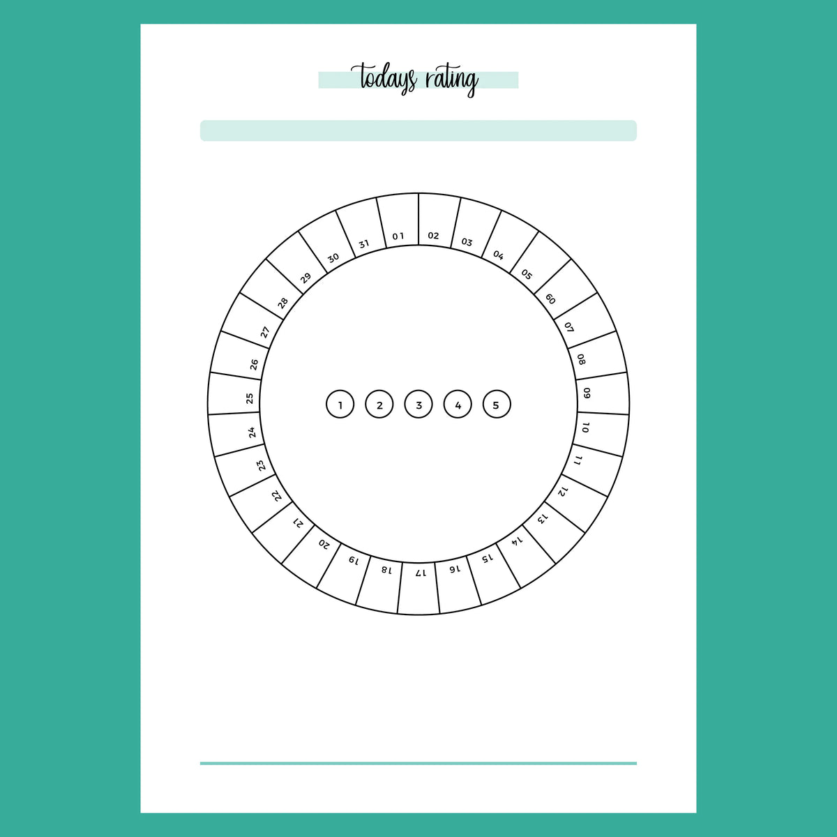Daily Rating Ring Journal | Instant Download | Printable PDF – Plan ...
