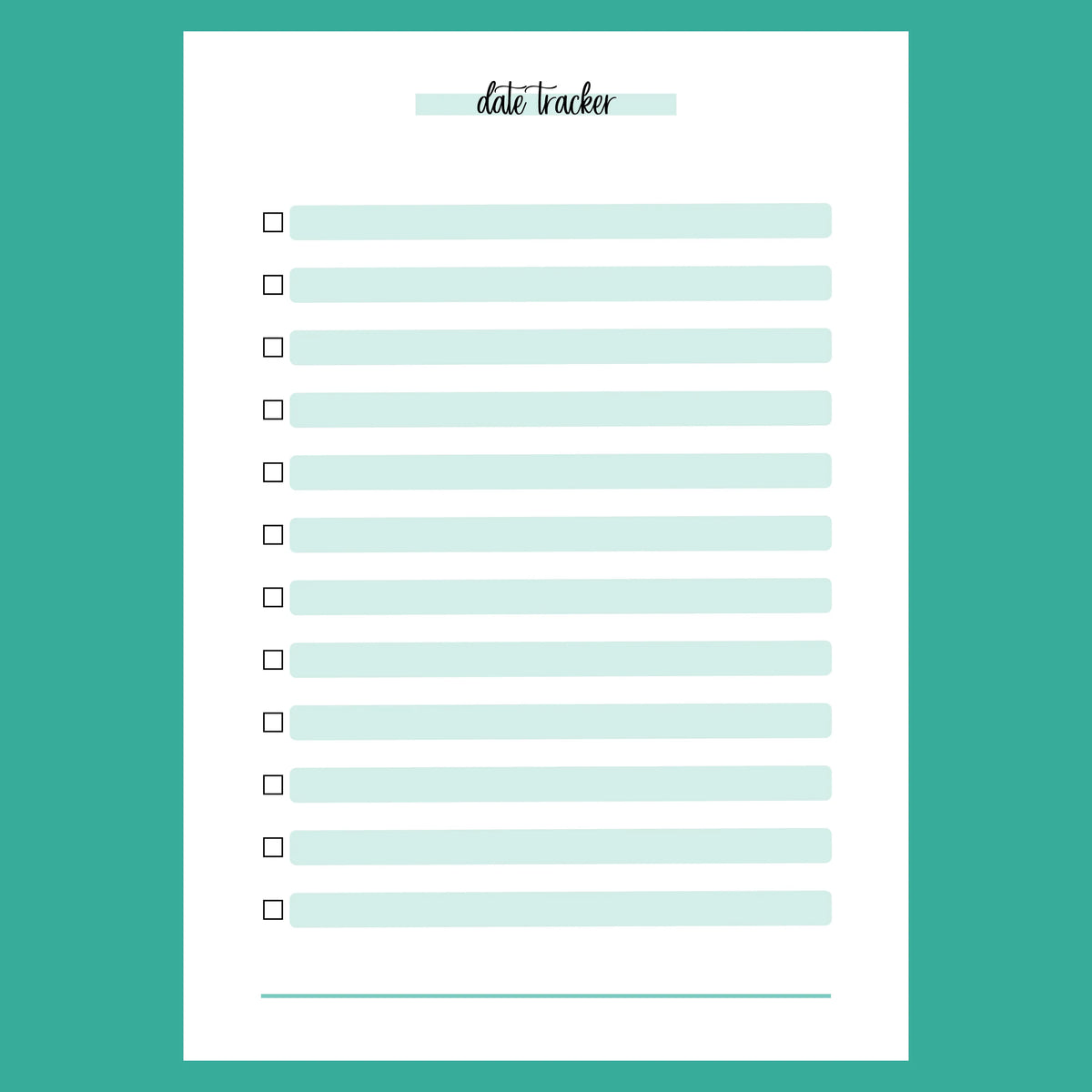 Date Bucket List Template | Printable PDF | Instant Download – Plan ...