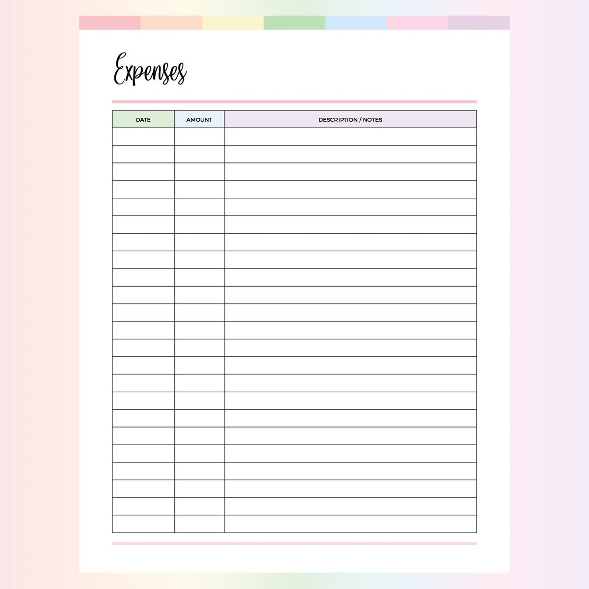 Printable Business Expense Tracker | The Ultimate Tool For New Businesses – Plan Print Land