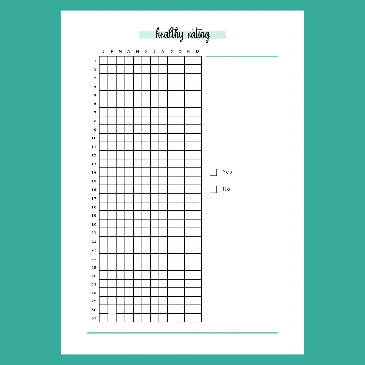 Healthy Eating Tracking Journal A5 | Instant Download | Printable PDF ...
