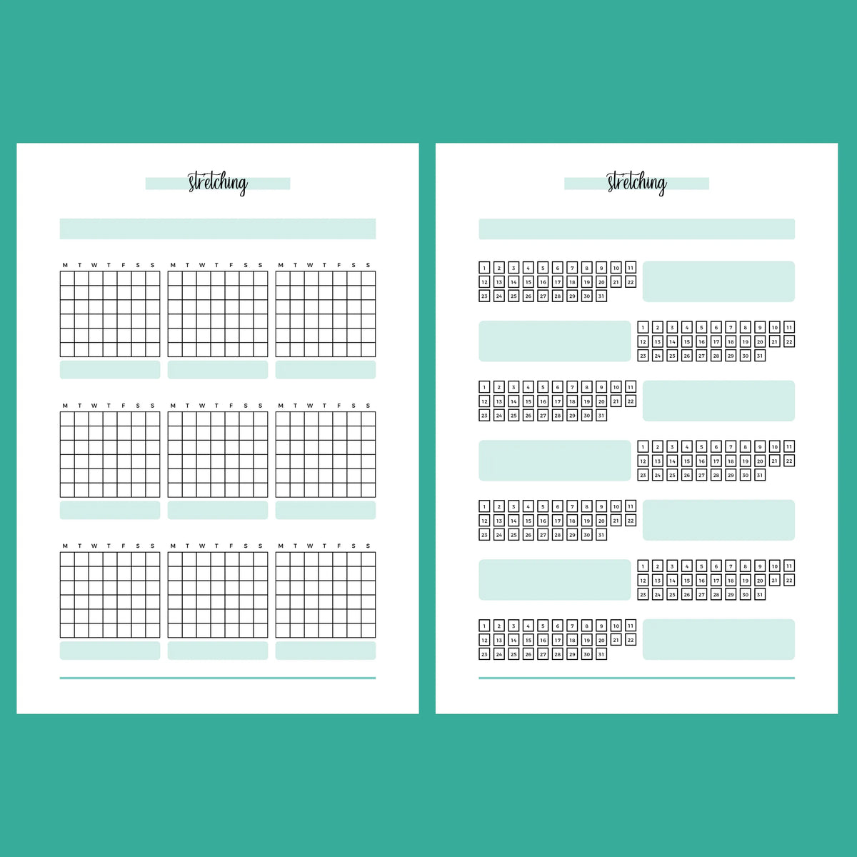 Monthly Stretching Journal Template | Instant Download | Printable PDF ...