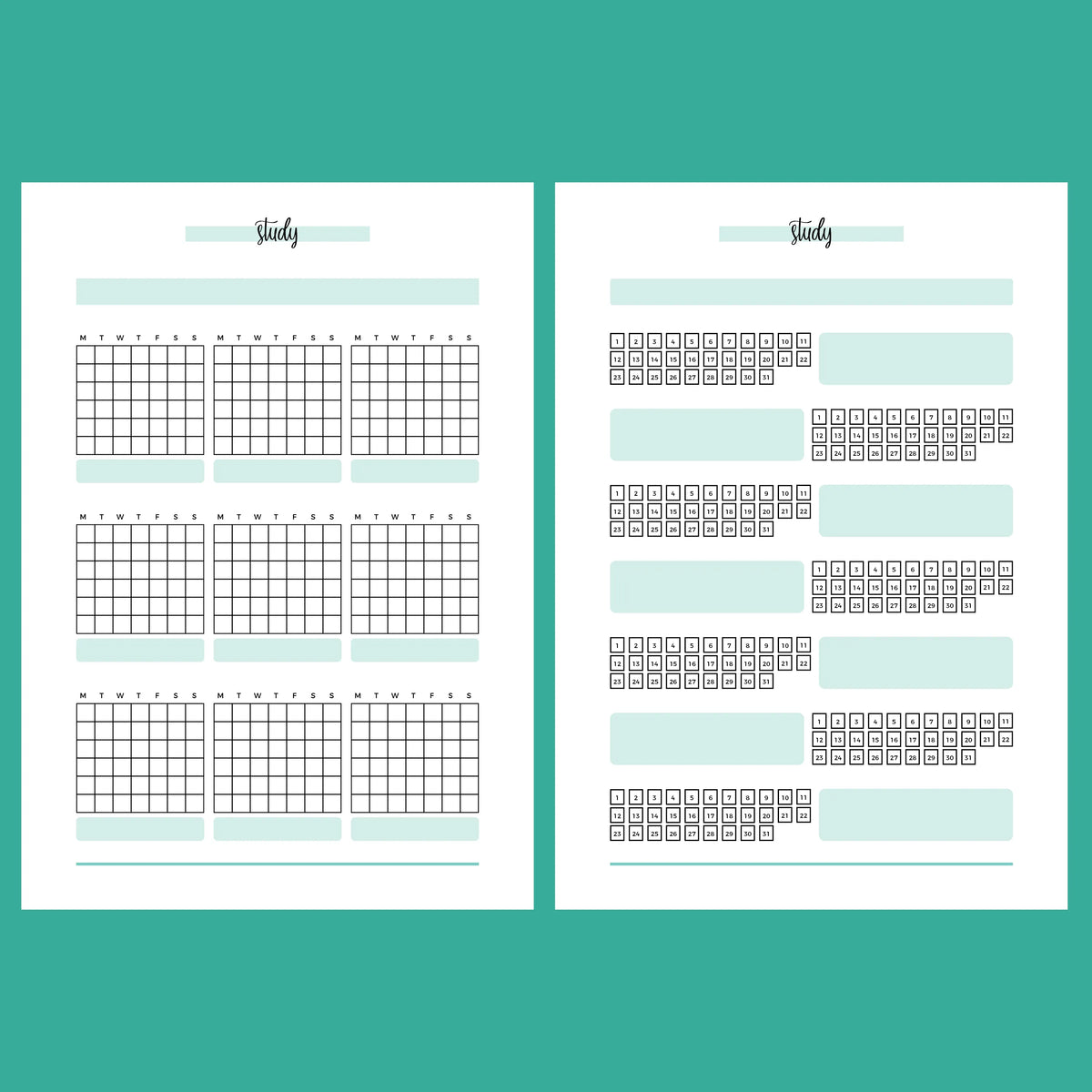 Monthly Study Journal Template | Instant Download | Printable PDF ...