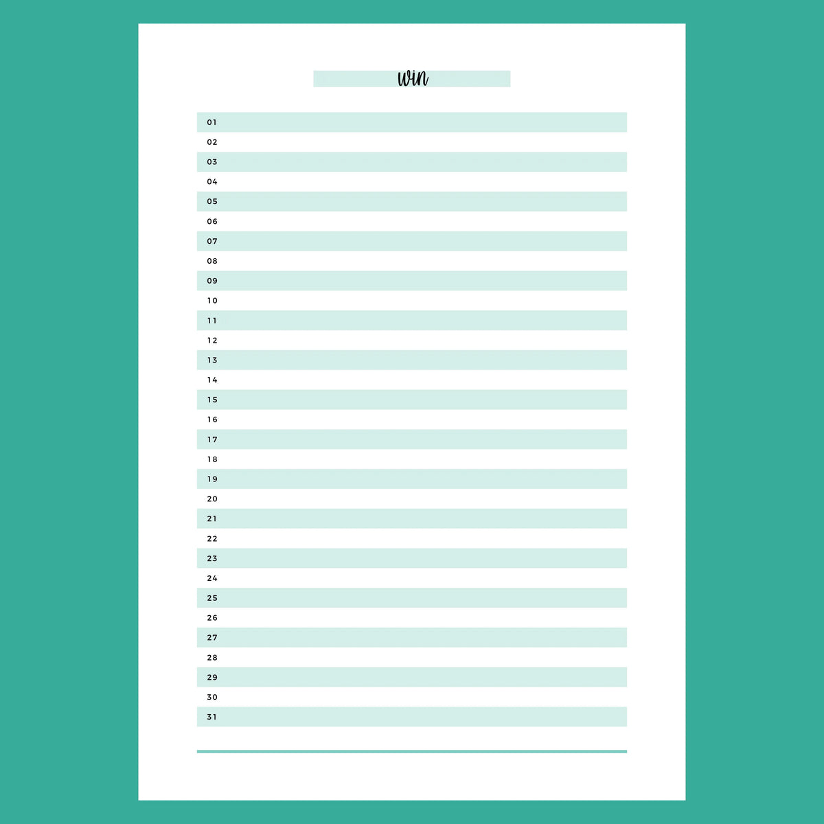 One Litte Win Daily Template | Instant Download | Printable PDF – Plan ...