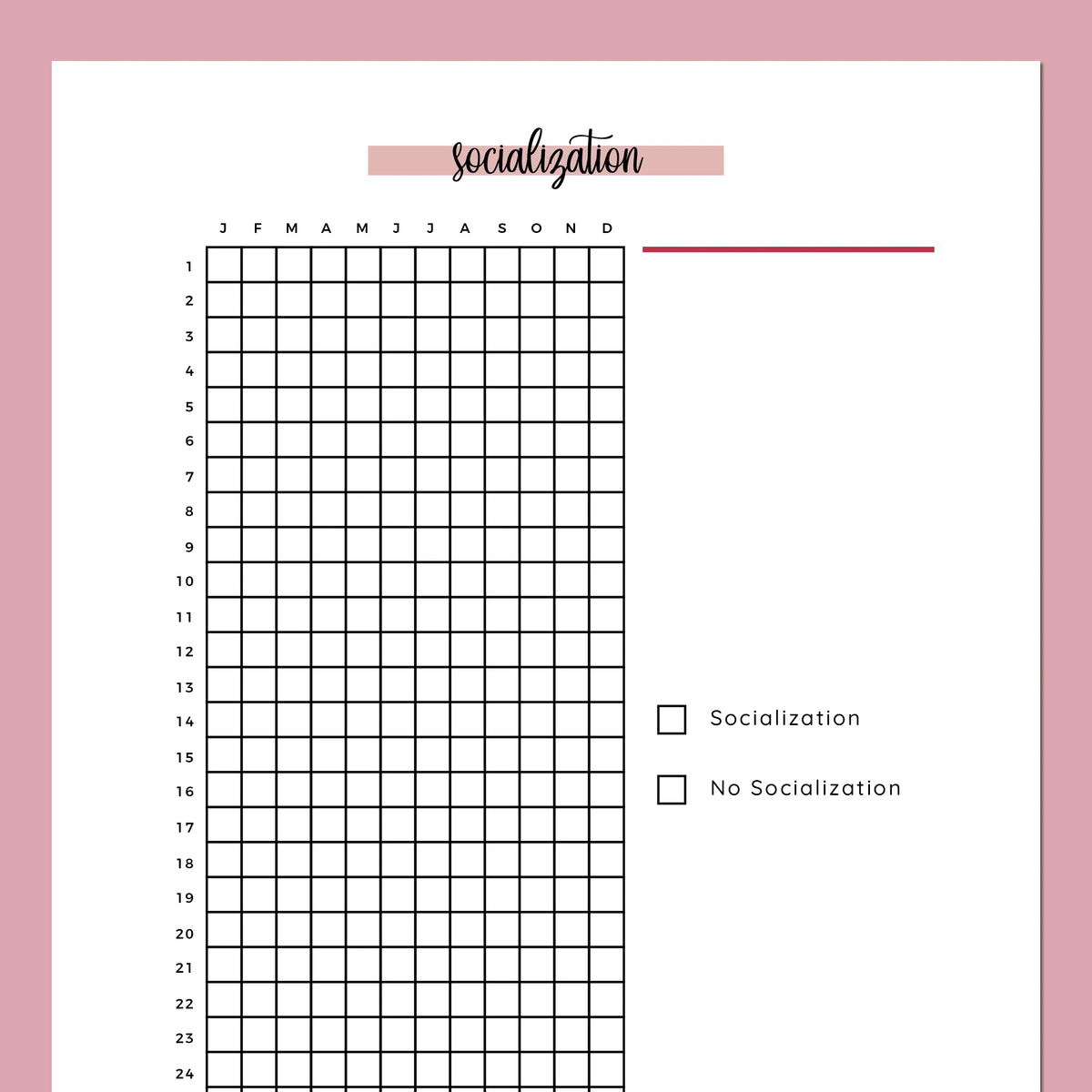 Socialization Journal A5 | Instant Download | Printable PDF Template ...
