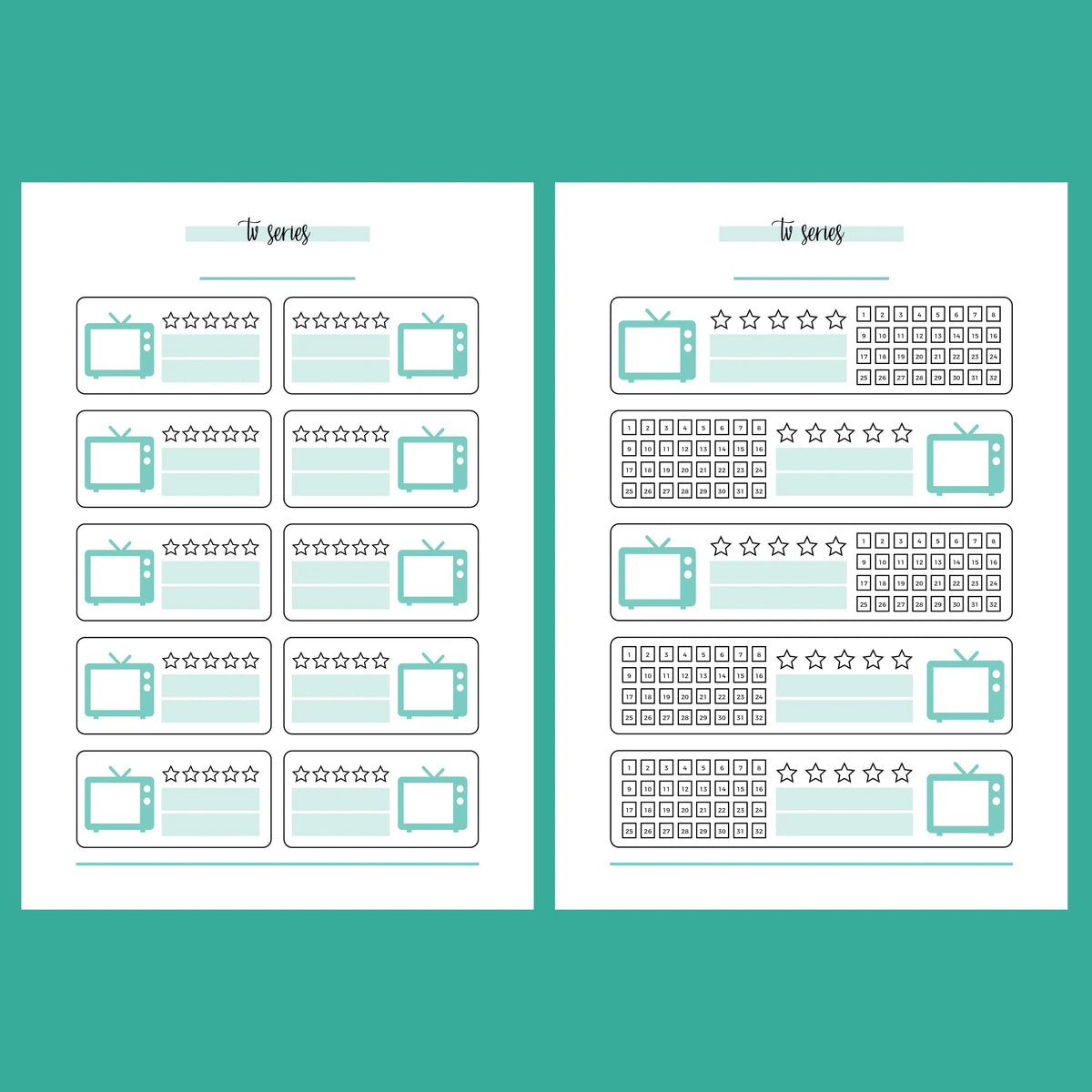TV Series Journal Template | Instant Download | Printable PDF – Plan ...
