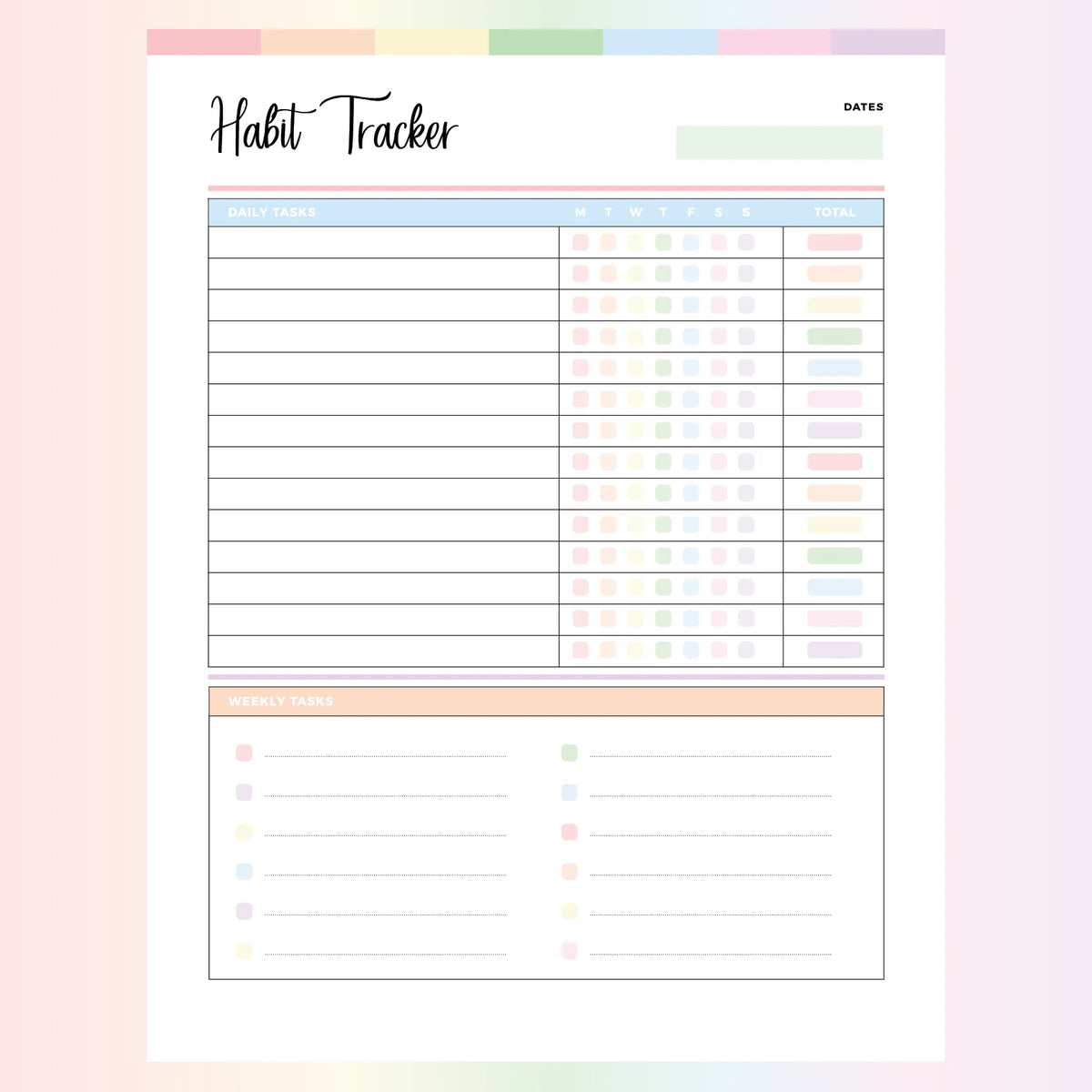 Task Tracker Printable | Instant Download PDF | A4 and US Letter – Plan ...