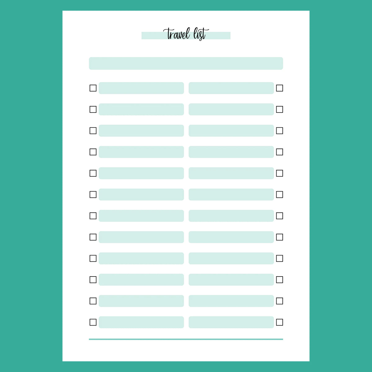 Travel Bucket List Template | Printable PDF | Instant Download – Plan ...