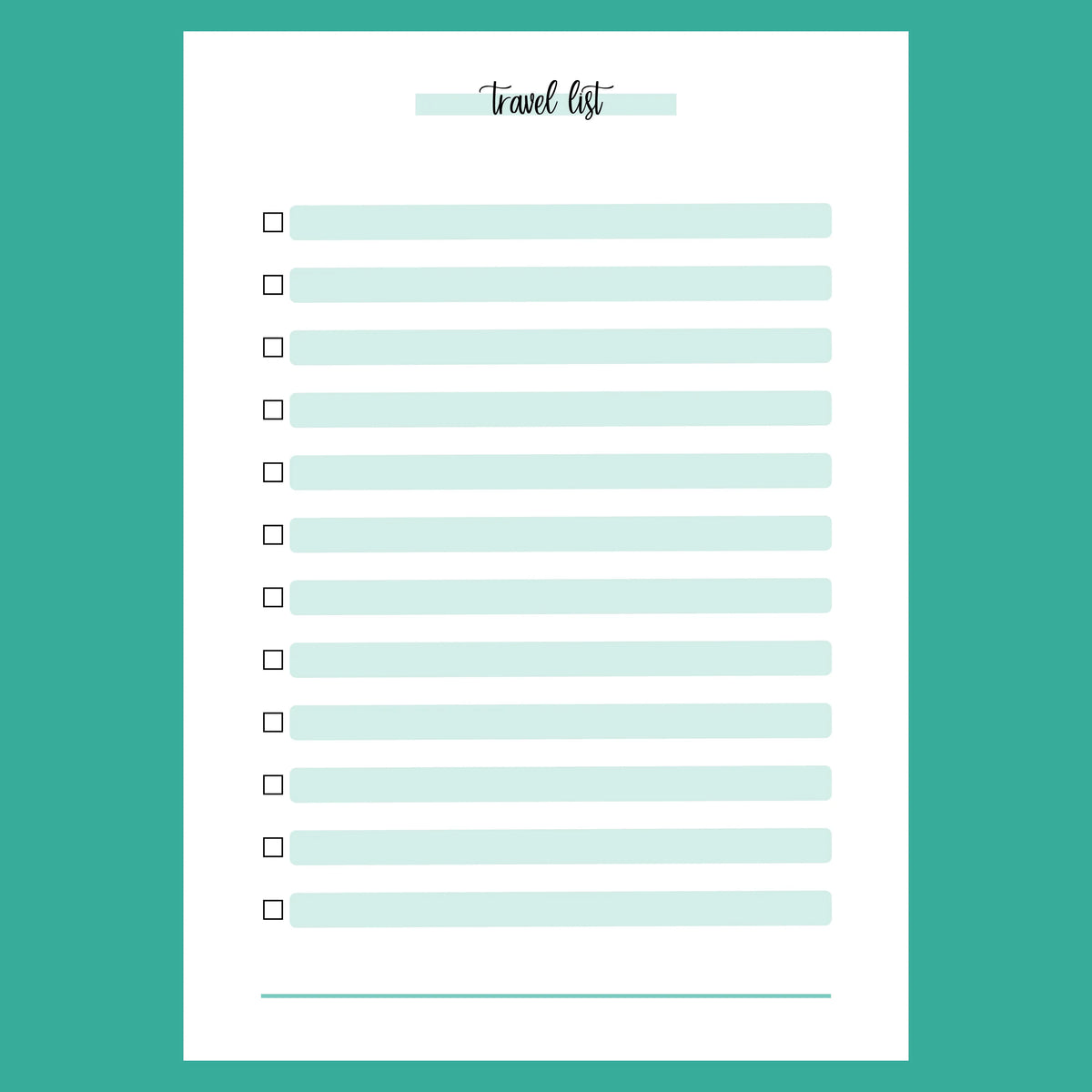 Travel Bucket List Template | Printable PDF | Instant Download – Plan ...
