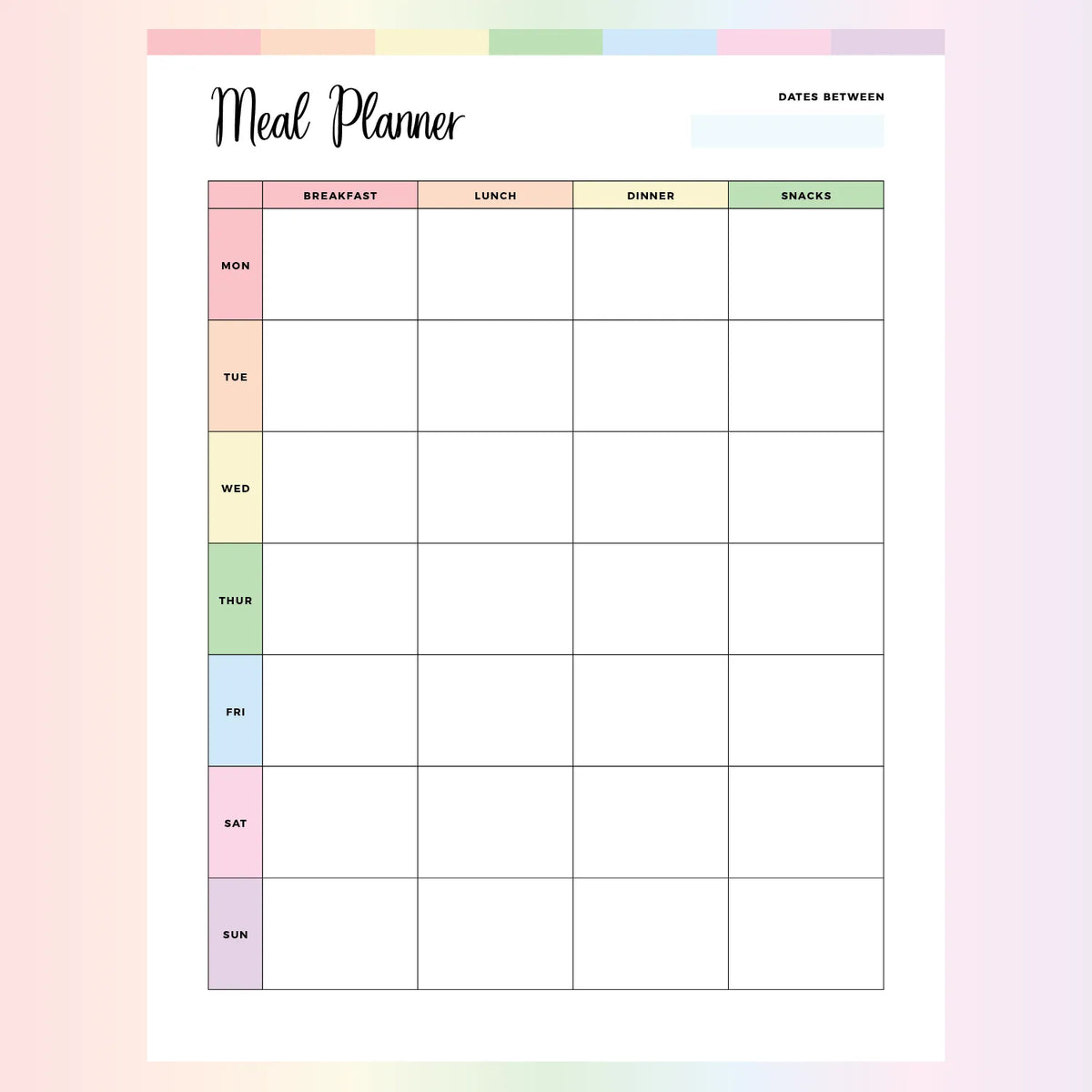 Weekly Meal Prep Template PDF | A4 & US Letter Sizes | Instant Download ...