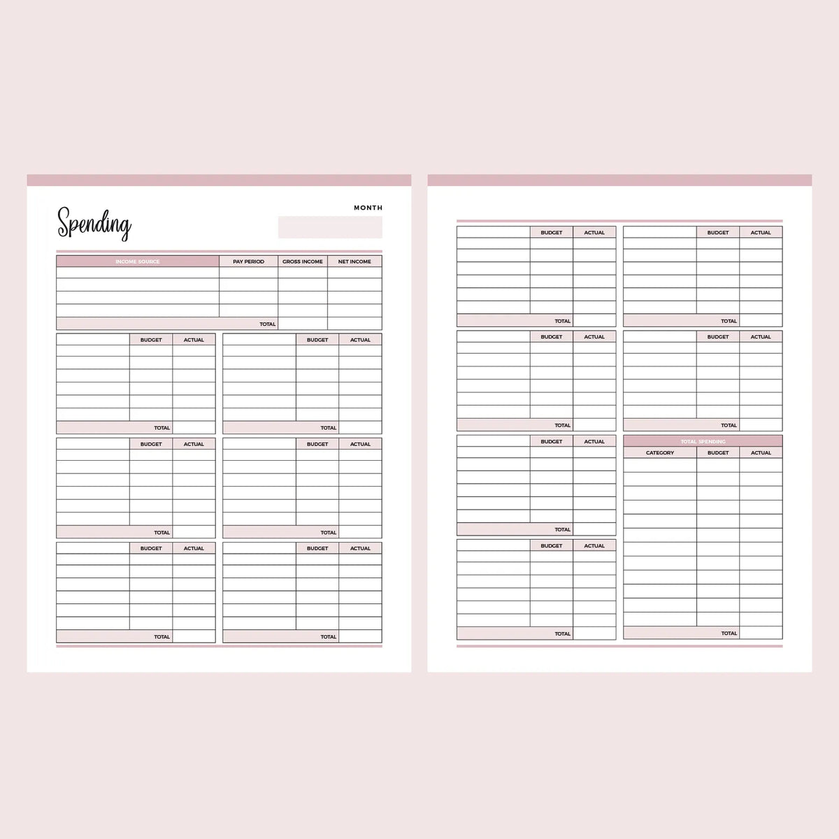 Expense Tracking Template Printable | Instant Download PDF – Plan Print ...