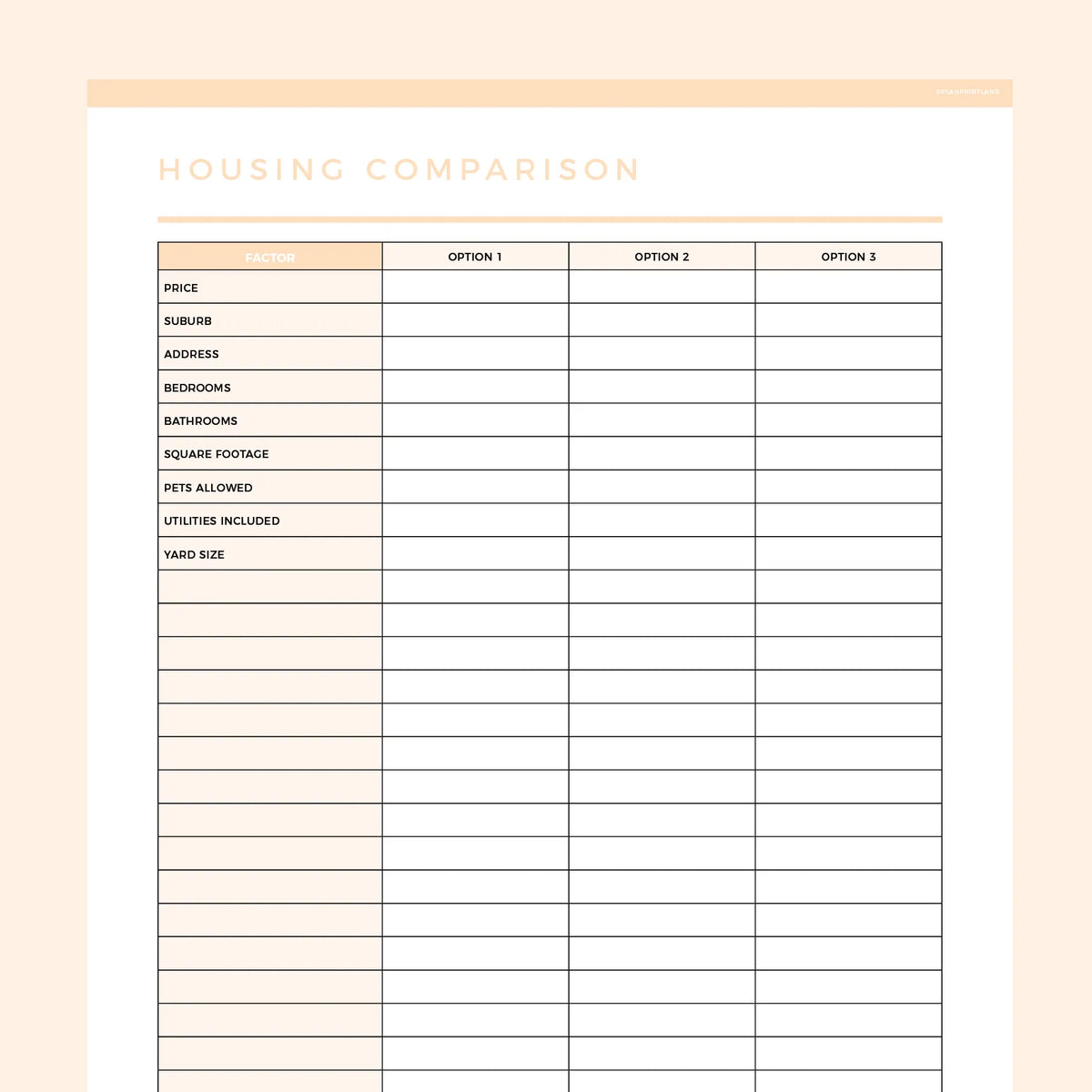House Hunting Template Editable | Instant Download Fillable PDF | A4 ...