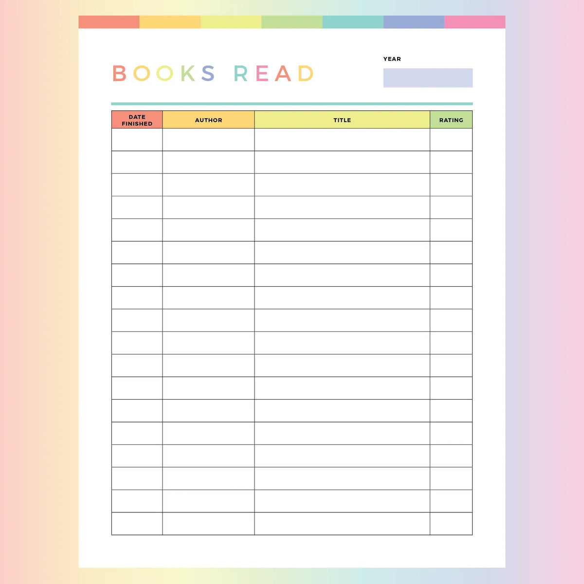 Printable Book Reading Log For Kids | Instant Download PDF | A4 and US ...