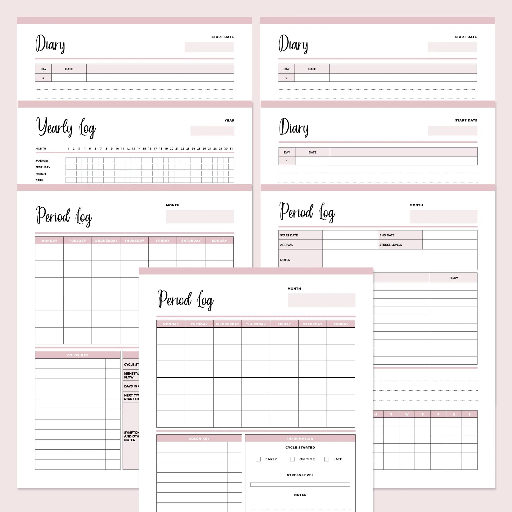 Menstrual Chart Templates Printable Medical Templates, Forms And