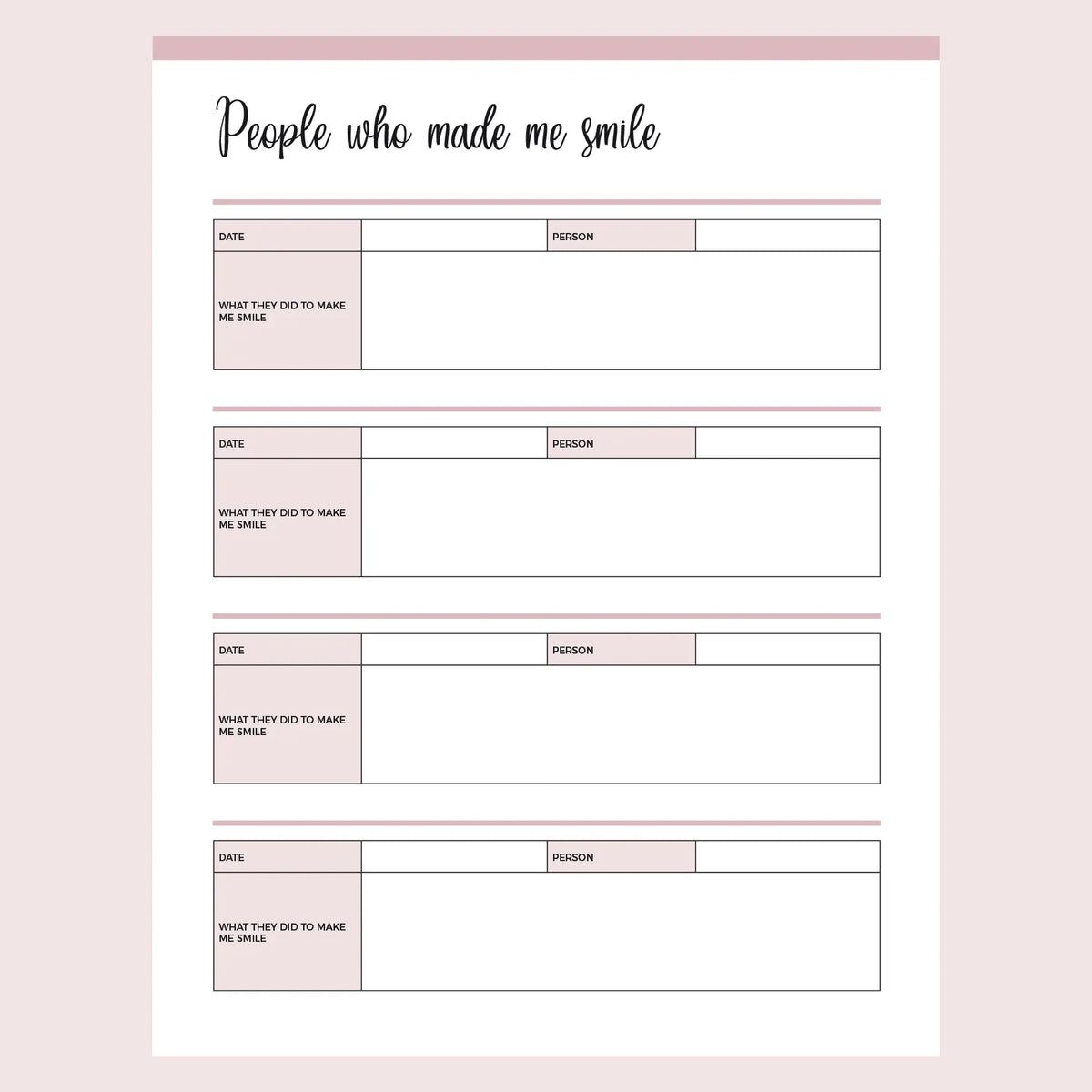 Printable Positivity and Happiness Planner | Instant Download PDF ...