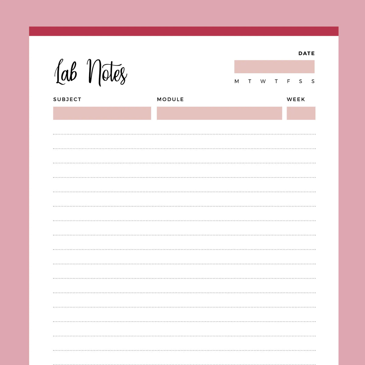 Printable University Lab Notes | Instant download PDF | A4 & US Letter ...