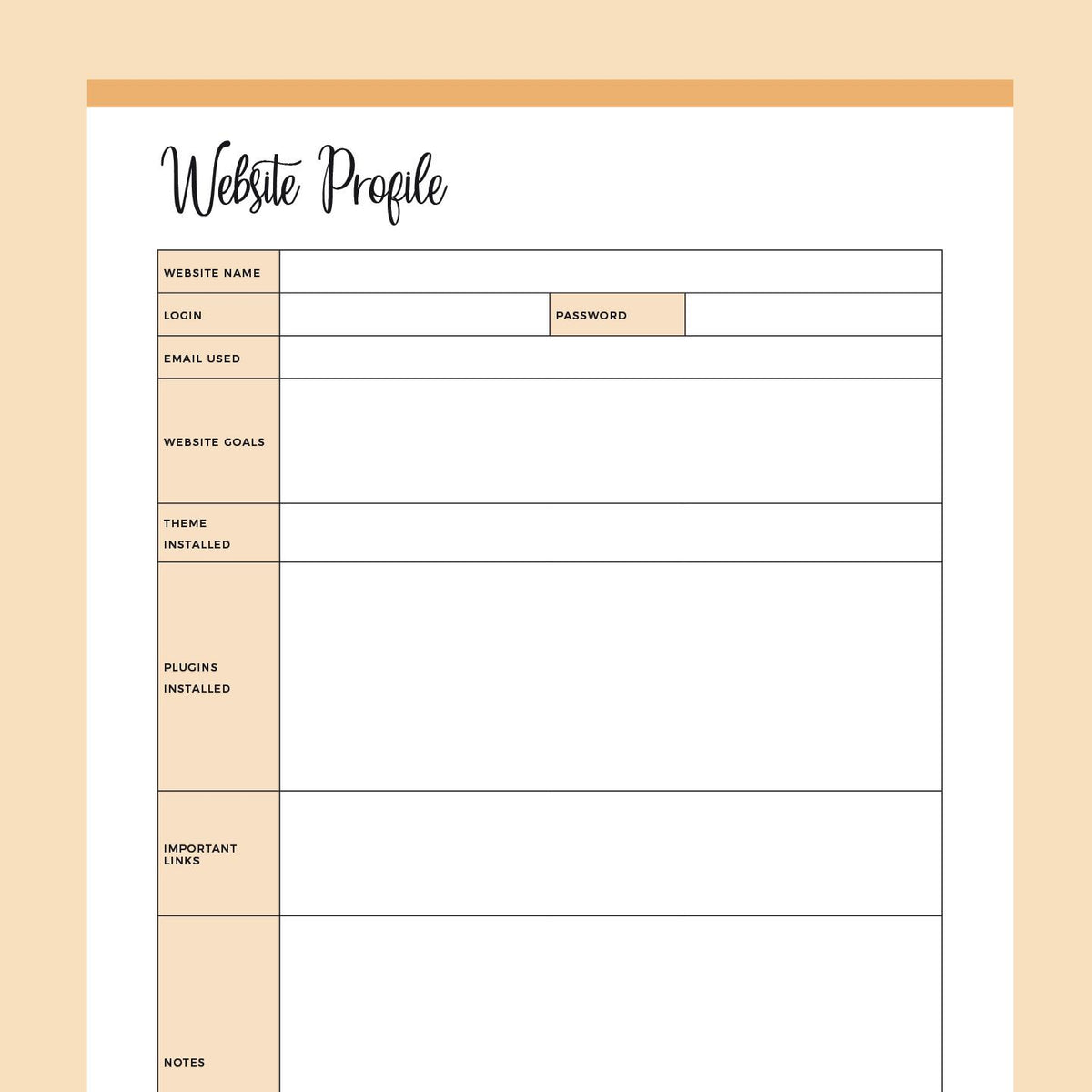 Printable Website Profile – Plan Print Land