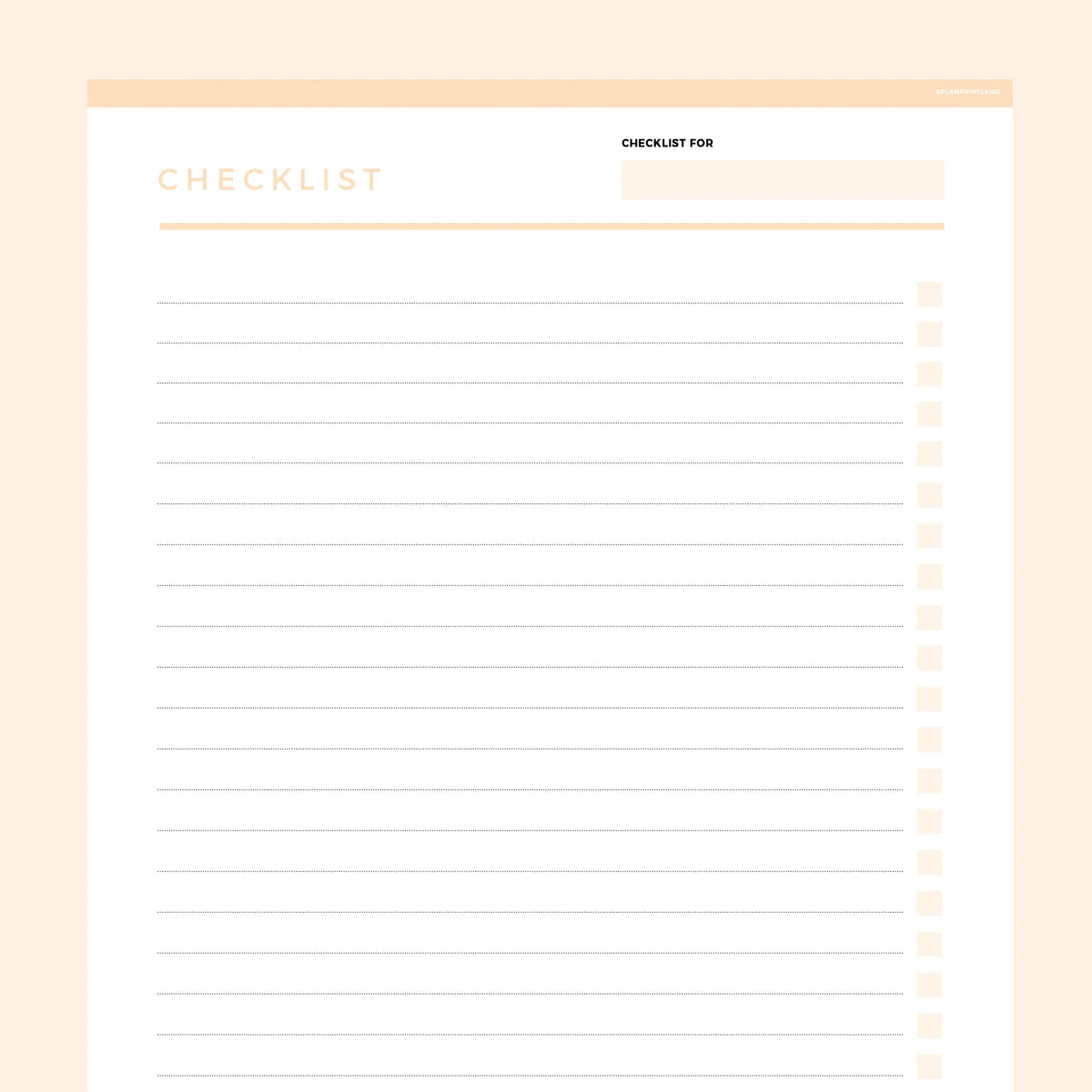 Simple Checklist Editable | Instant Download Fillable PDF | A4 and US ...